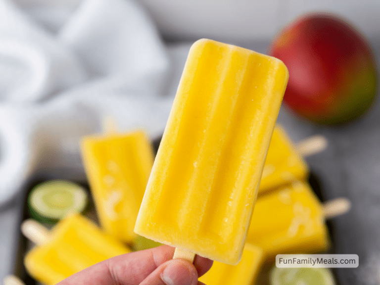Homemade Mango Coconut Lime Popsicles - Fun Family Meals