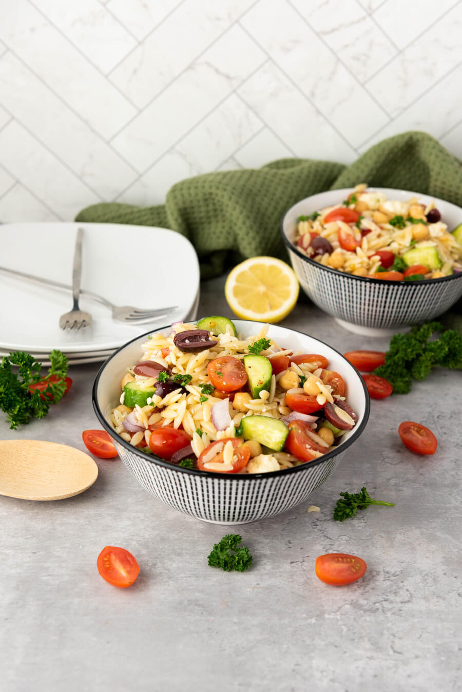 Greek Orzo Salad - Fun Family Meals