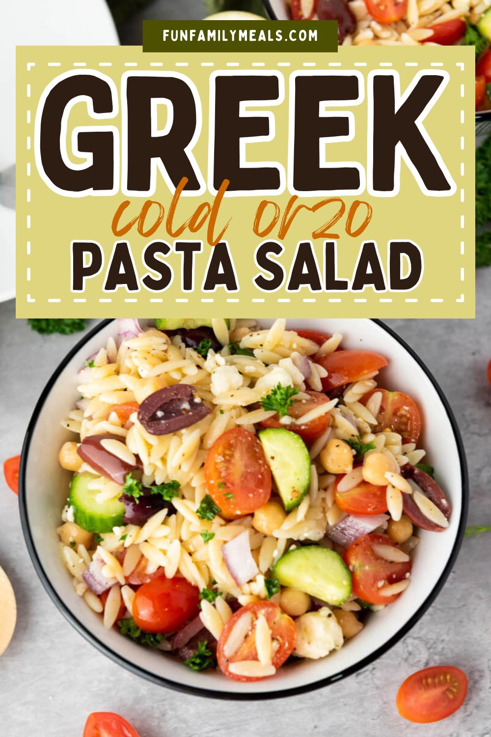 Greek Orzo Salad - Fun Family Meals